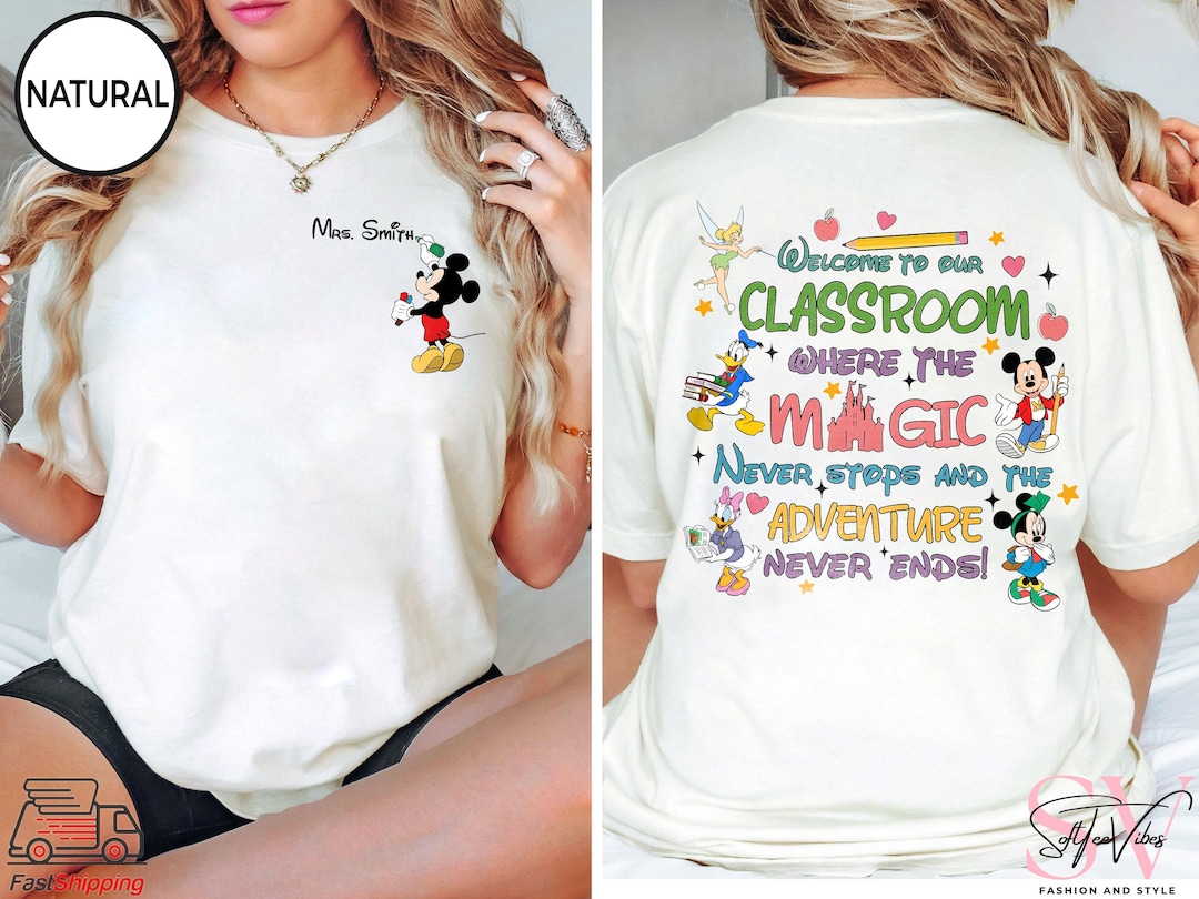 Disney Teacher Custom Shirt, Personalized Teacher Gift, Mickey Teacher ...