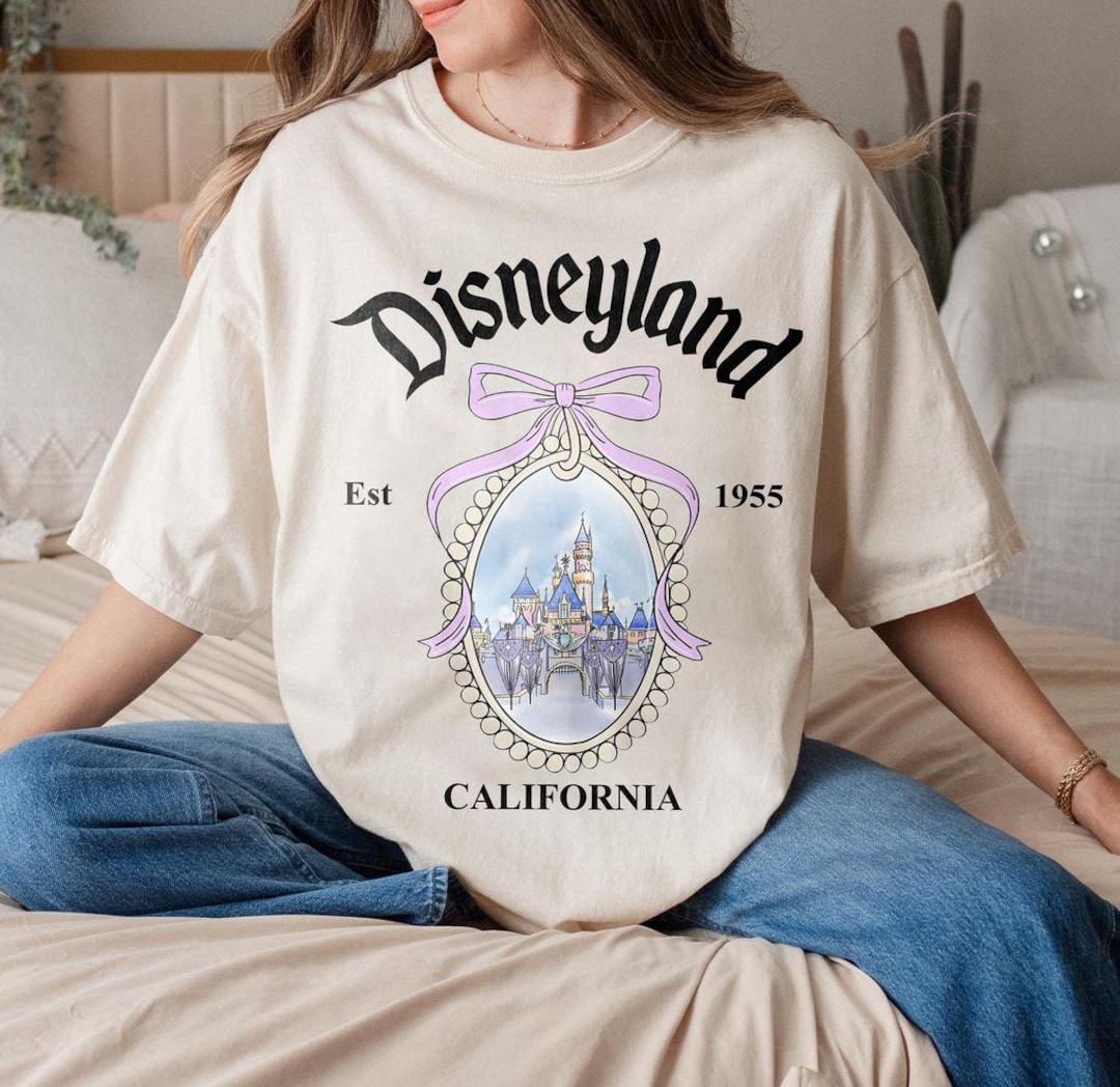 Vintage Coquette Bows Disneyland Comfort Colors Shirt, Princess Castle ...