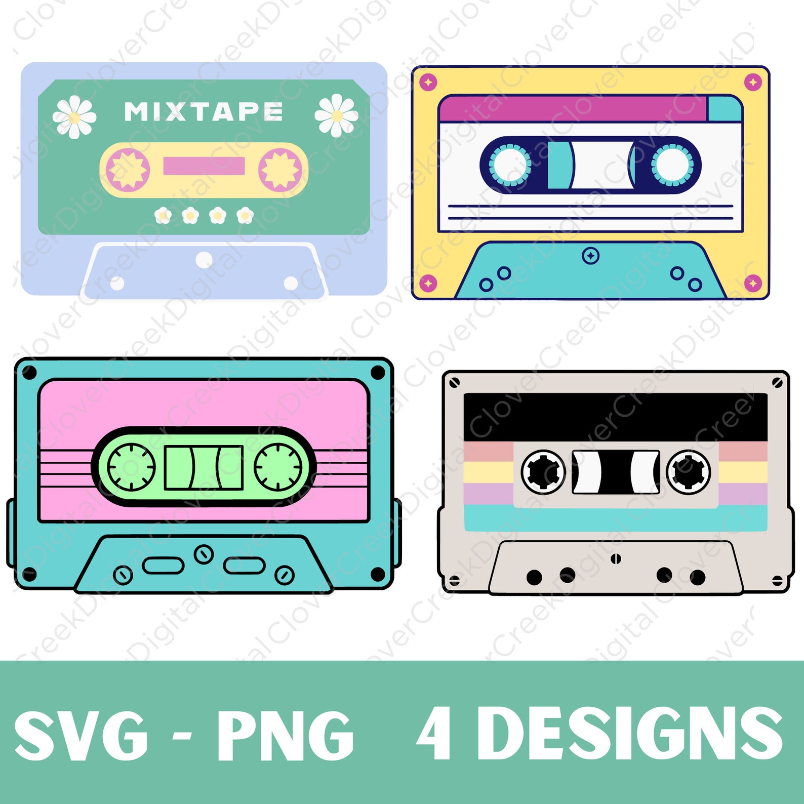 Cassette Tape SVG PNG, Retro SVG, Cassette Svg Cricut Files, Cassette ...