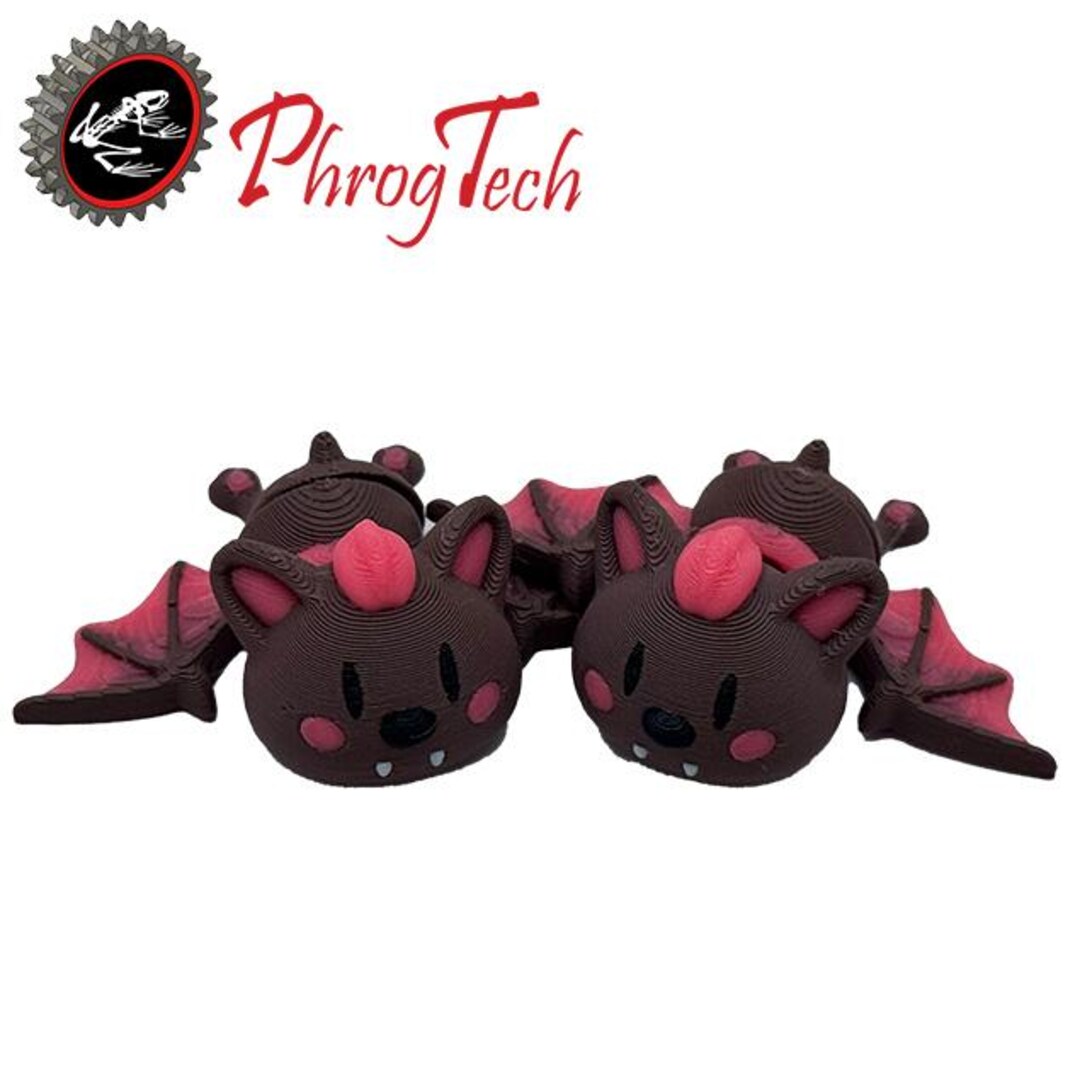 Mini Flexi Bat Toy: 3D Printed Articulated Fidget Pet - Etsy