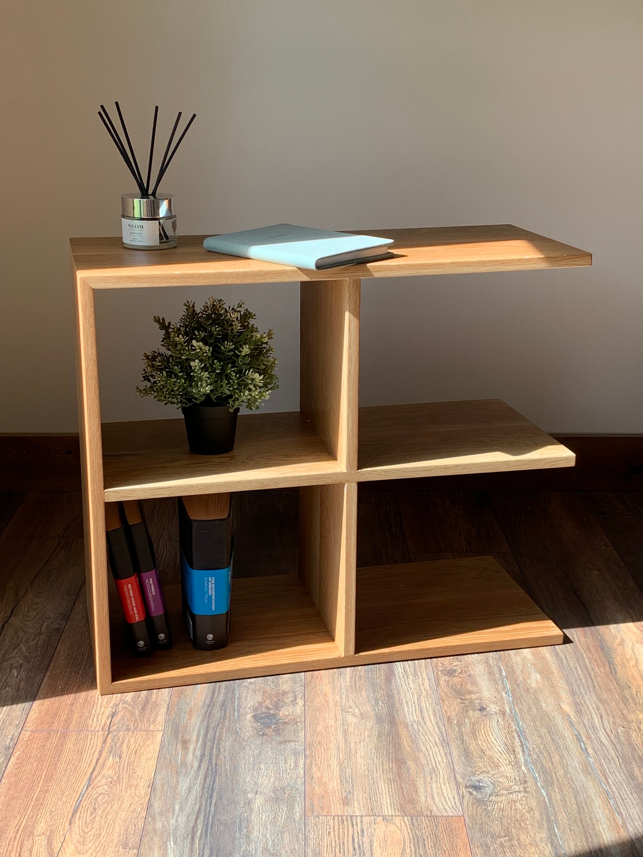 Solid Oak Storage Unit | Oak Side Table | Modern | Hardwood Side Table ...