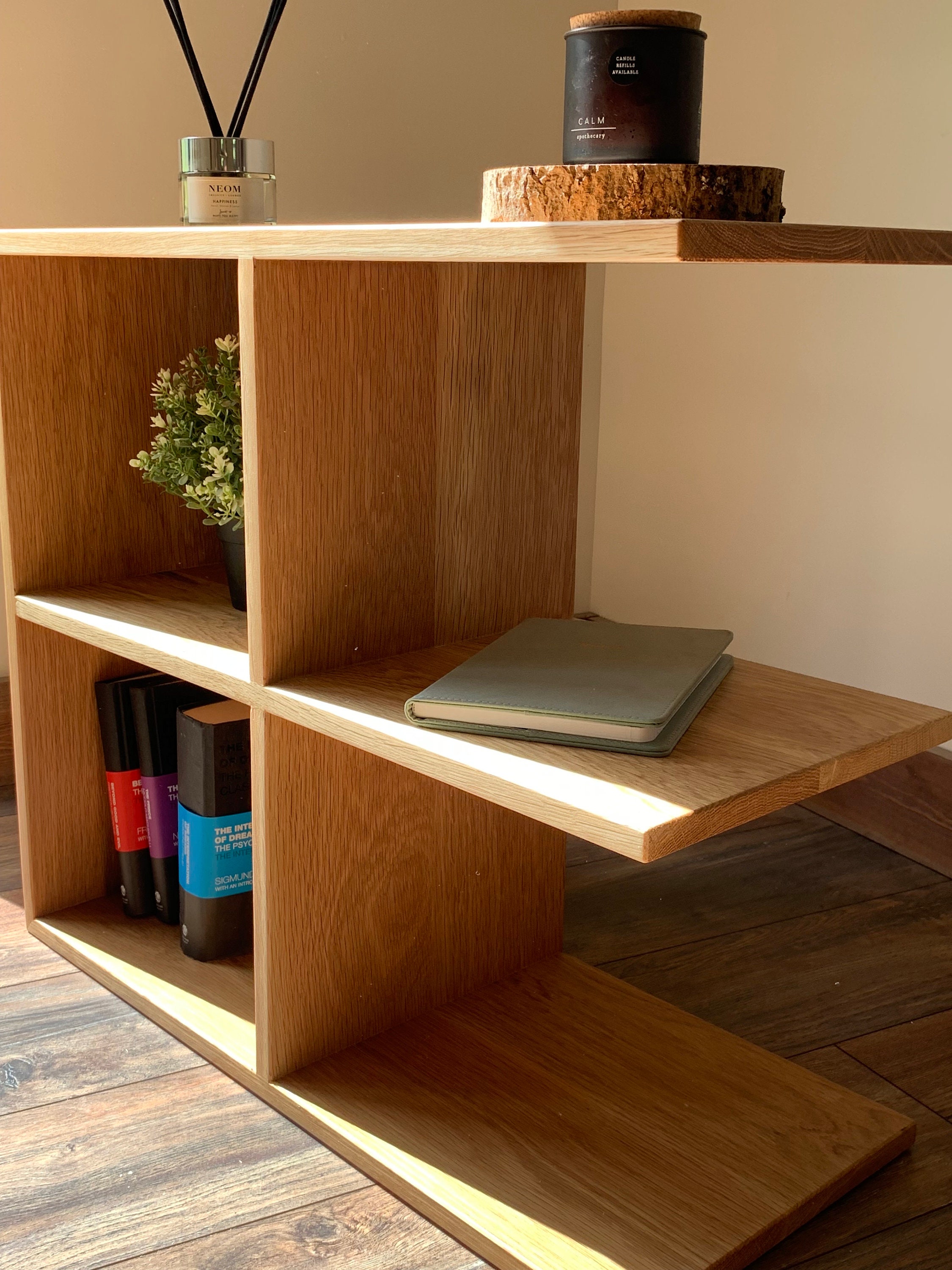 Solid Oak Storage Unit | Oak Side Table | Modern | Hardwood Side Table ...