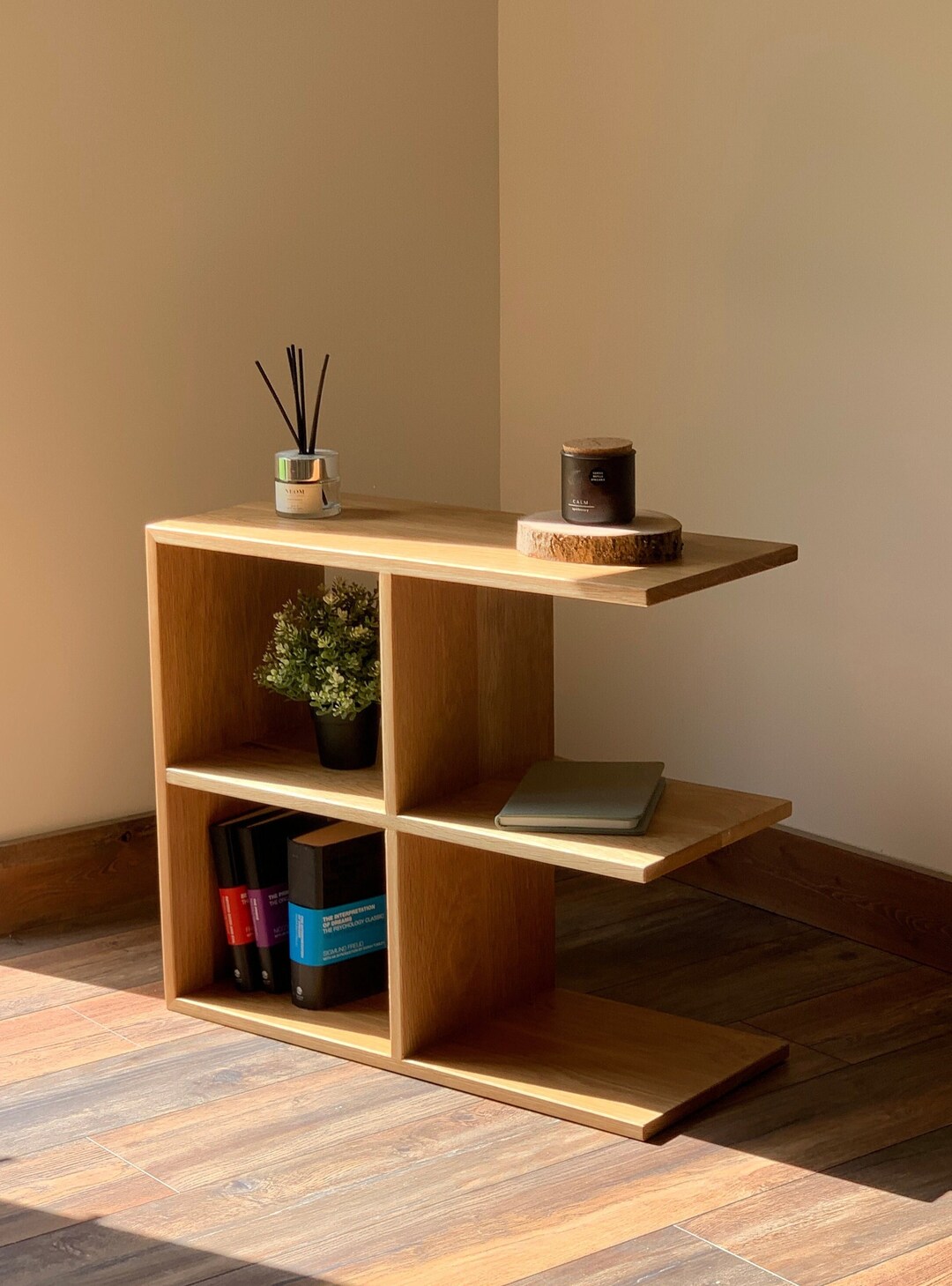 Solid Oak Storage Unit | Oak Side Table | Modern | Hardwood Side Table ...