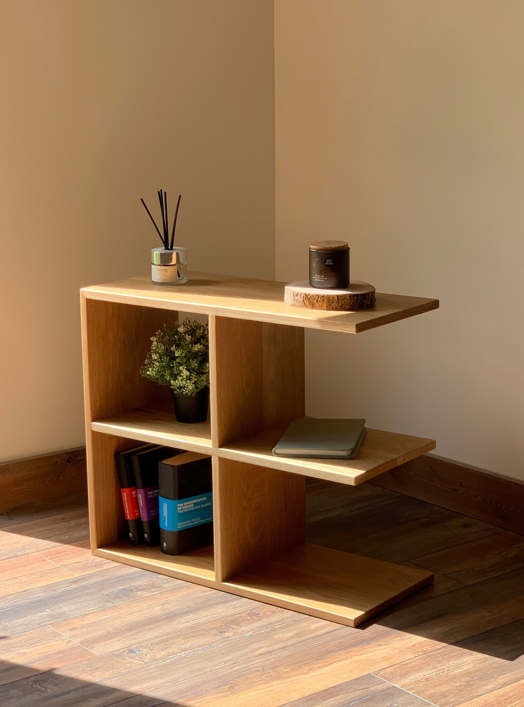 Solid Oak Storage Unit | Oak Side Table | Modern | Hardwood Side Table ...
