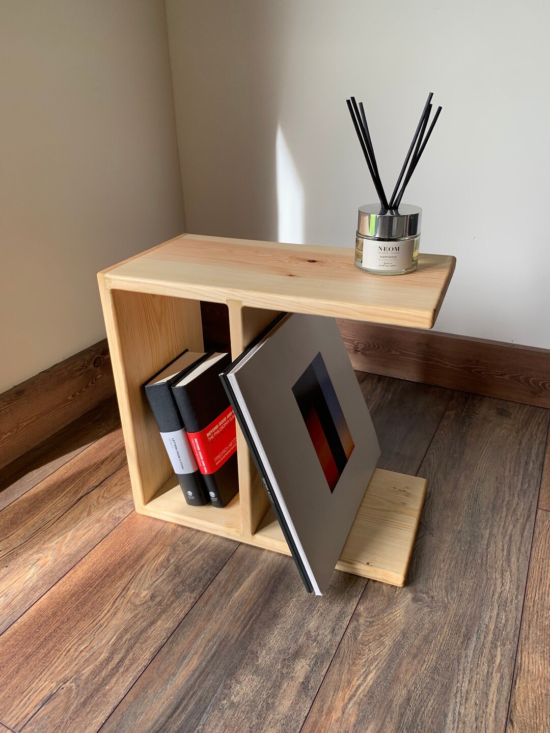 Contemporary Lightwood Side Table Bedside Table C Shape Side Table ...