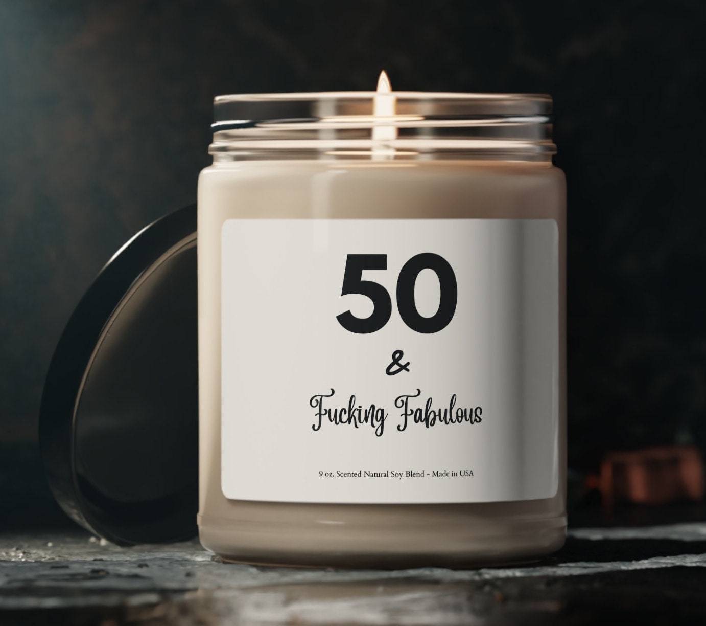 50th Birthday Candle, 50th Birthday Gifts, Funny Birthday Gift, Scented ...