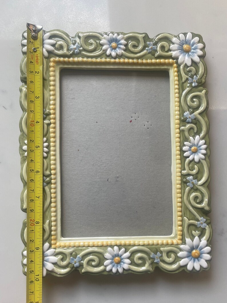 Green Flower Border Picture Frame - Etsy