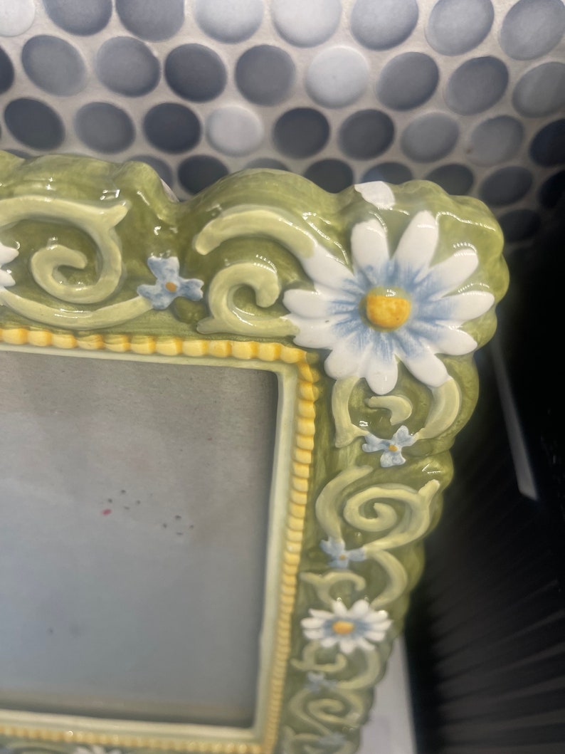 Green Flower Border Picture Frame - Etsy