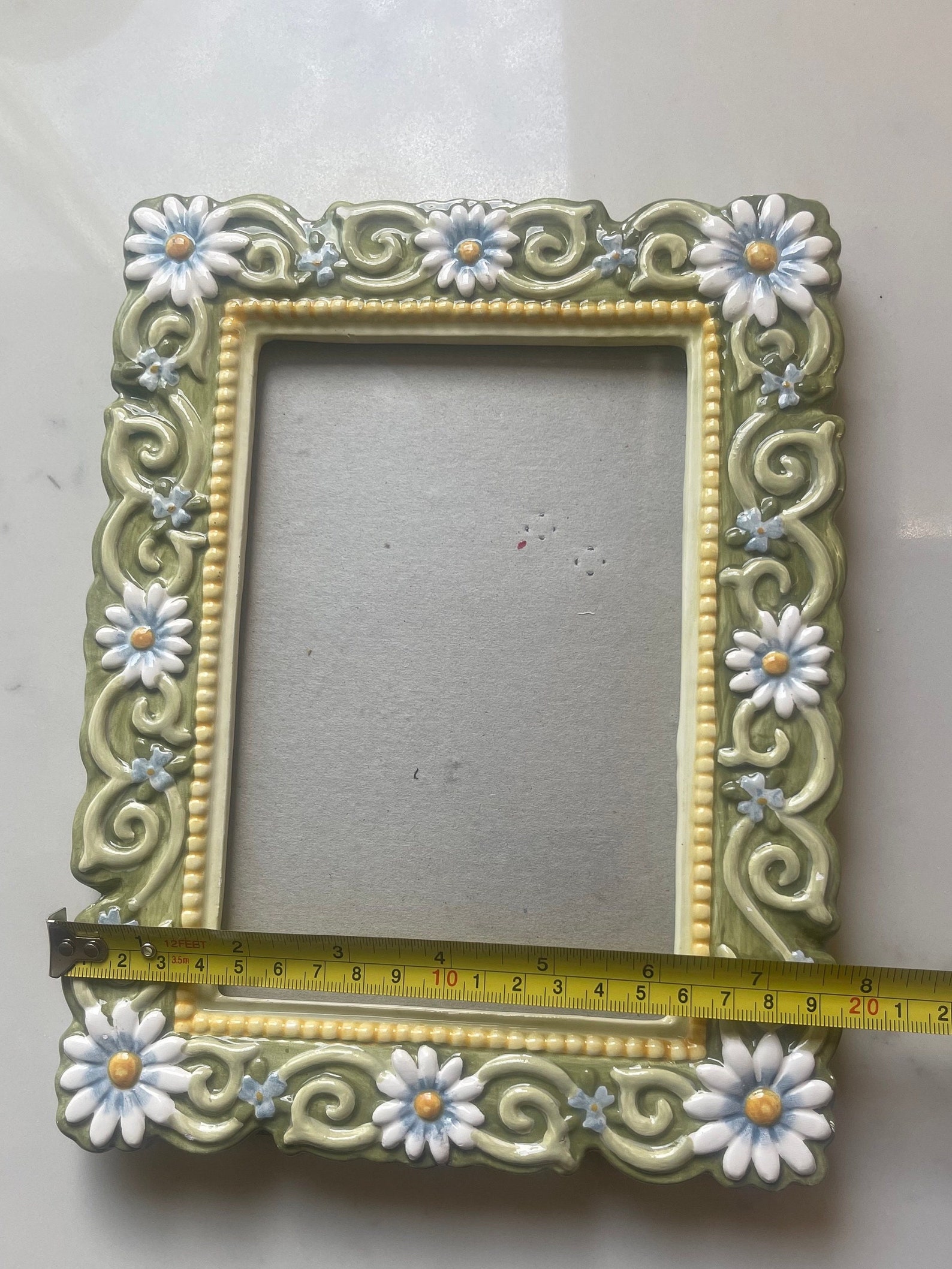 Green Flower Border Picture Frame - Etsy