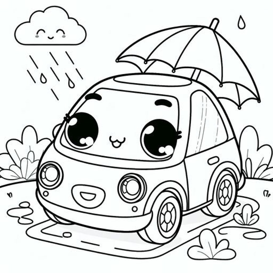Cute Cars Coloring Pages 20 Digital Printable PDF Sheets for Young ...