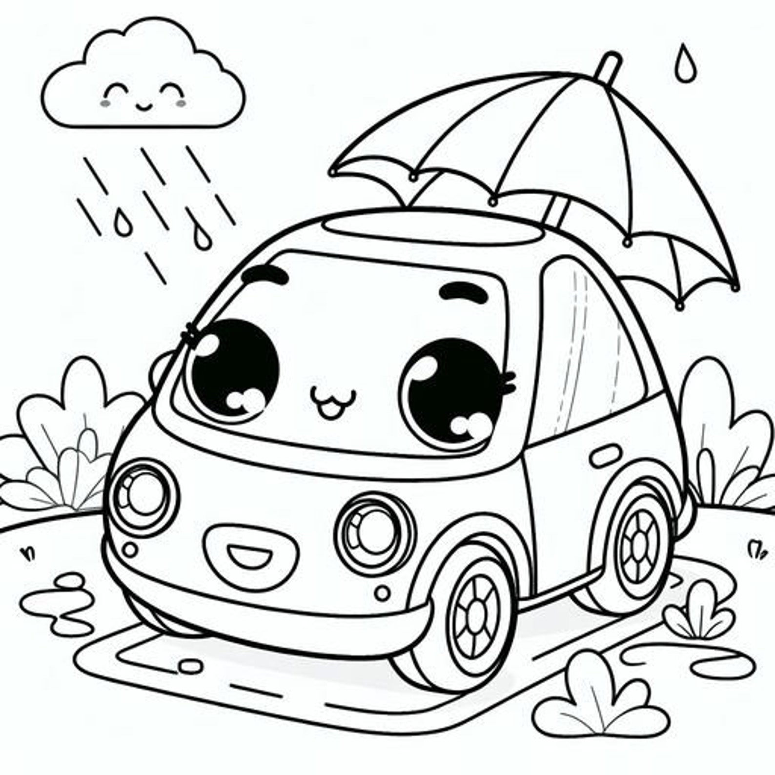 Cute Cars Coloring Pages 20 Digital Printable PDF Sheets for Young ...