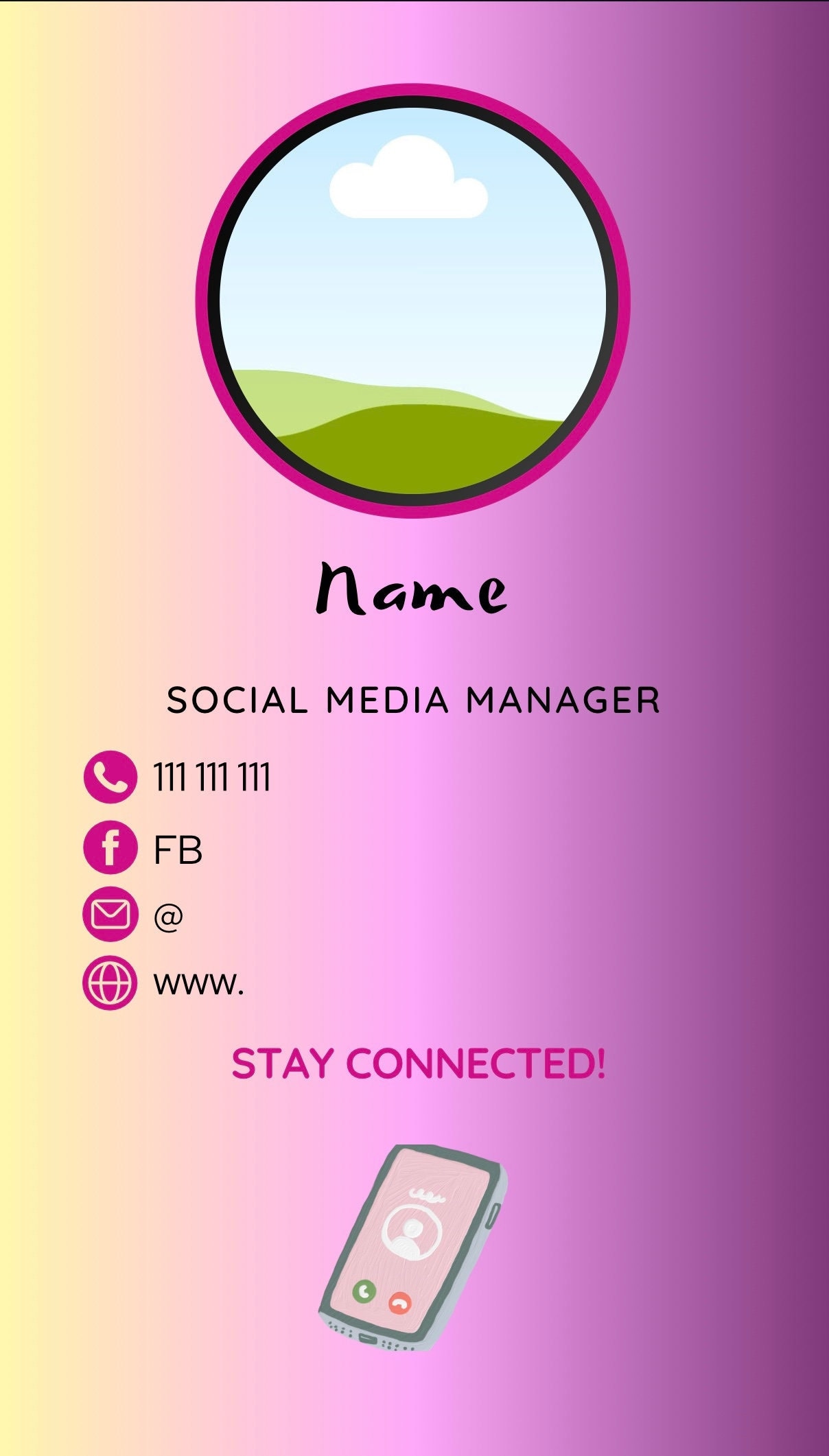 Digitální Vizitka /digital Business Card Canva Template - Etsy