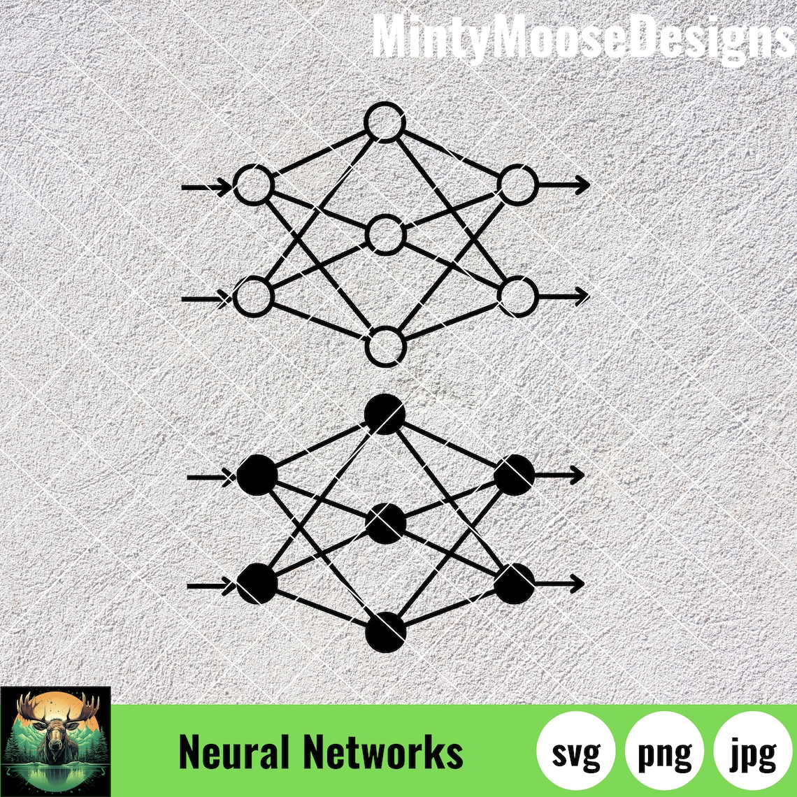 Neural Networks SVG, JPG, PNG, Neural Network Diagram, Icon, Graphic ...