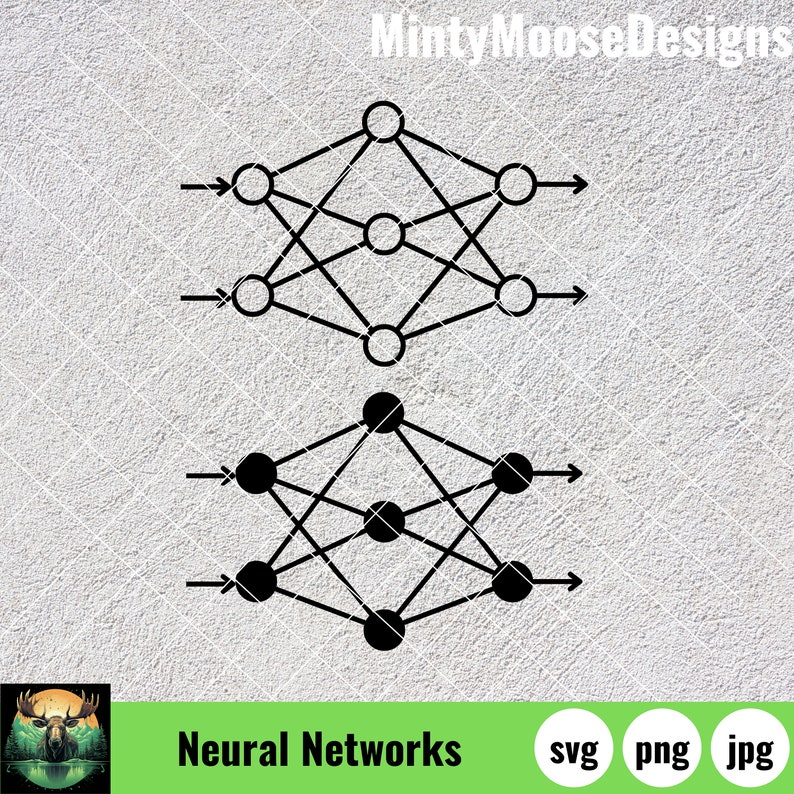 Neural Networks SVG, JPG, PNG, Neural Network Diagram, Icon, Graphic ...