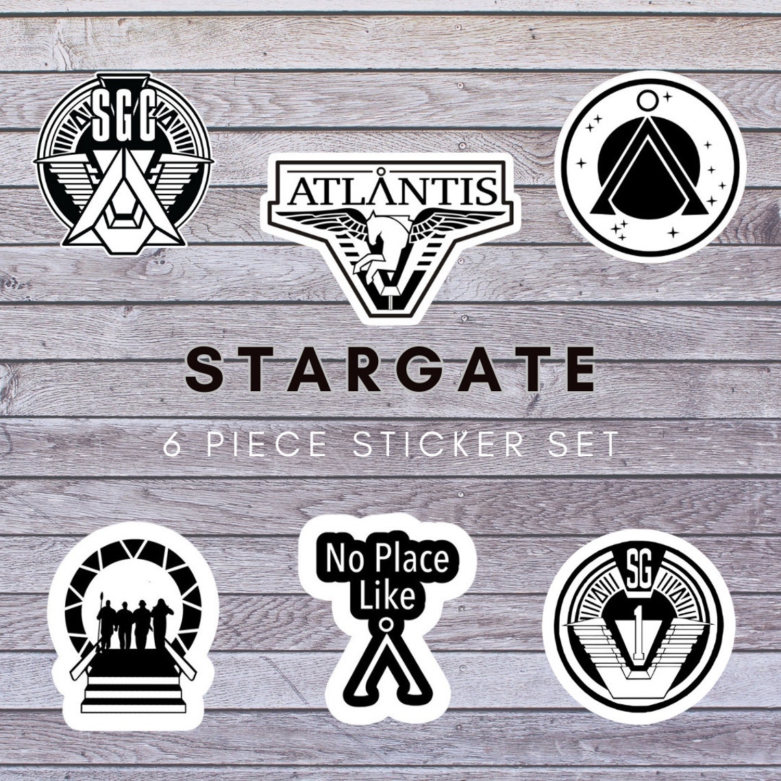 Stargate 6 Piece Sticker Bundle - Atlantis SG1 and More | Premium Vinyl ...