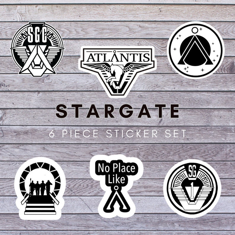 Stargate 6 Piece Sticker Bundle - Atlantis SG1 and More | Premium Vinyl ...