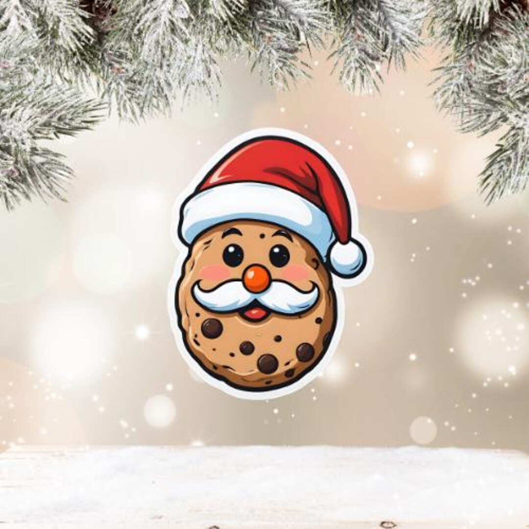 Chocolate Chip Christmas Cookie (santa) - Chocolate Chip Cookie ...