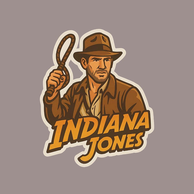 Indiana Jones Themed Sticker – Adventure Aesthetic, Treasure Map Style ...