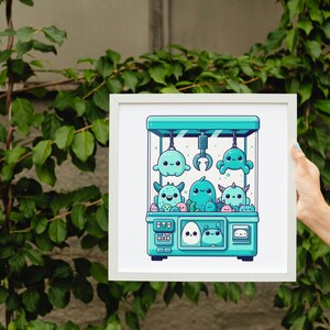 Cute Kawaii Claw Machine Stickers Digital Download, Instant Download ...