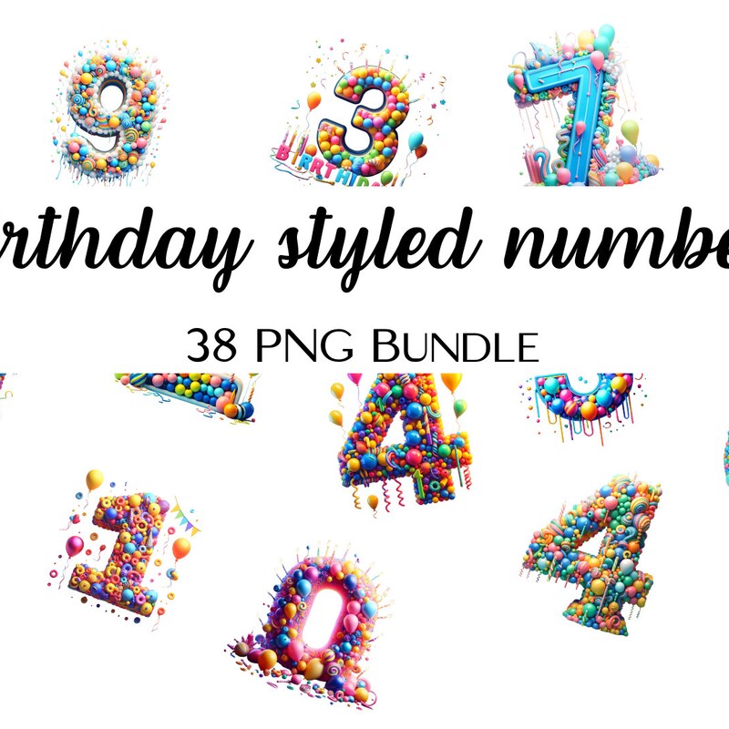 Number Clipart - Etsy
