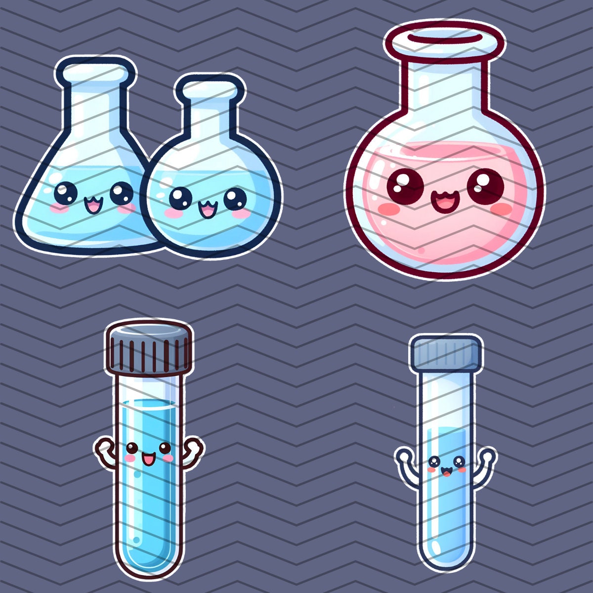 Chemistry Stickers Digital Kawaii Style - Perfect for Chemistry Lovers ...