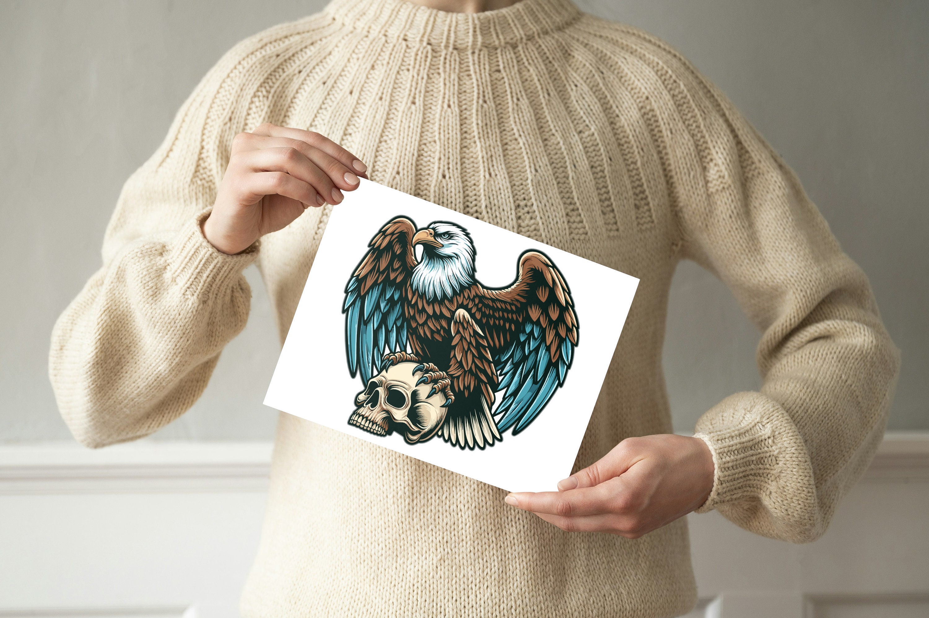 Bald Eagle SVG Preppy Graphic, USA Animal Icon Vector for T-shirts ...