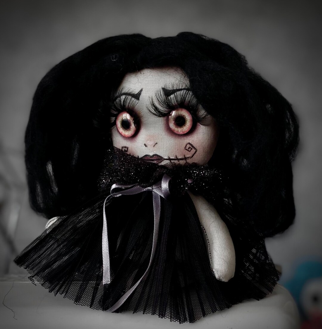 Gothic Rag Doll, Goth Decor, Voodoo Doll, Ooak Doll, Spooky Doll ...