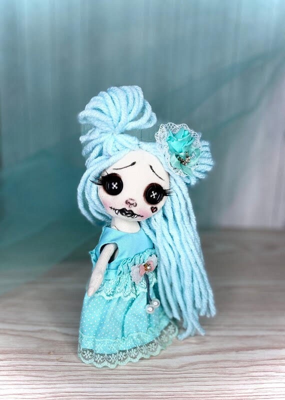 Pastel Goth Blue Hair