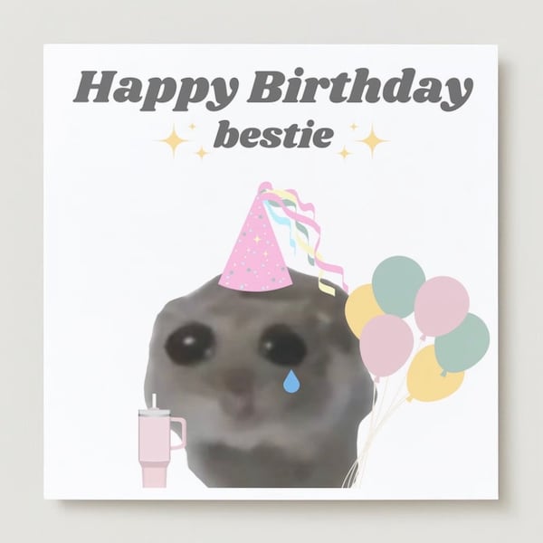 Meme Birthday Card Tik Tok - Etsy UK