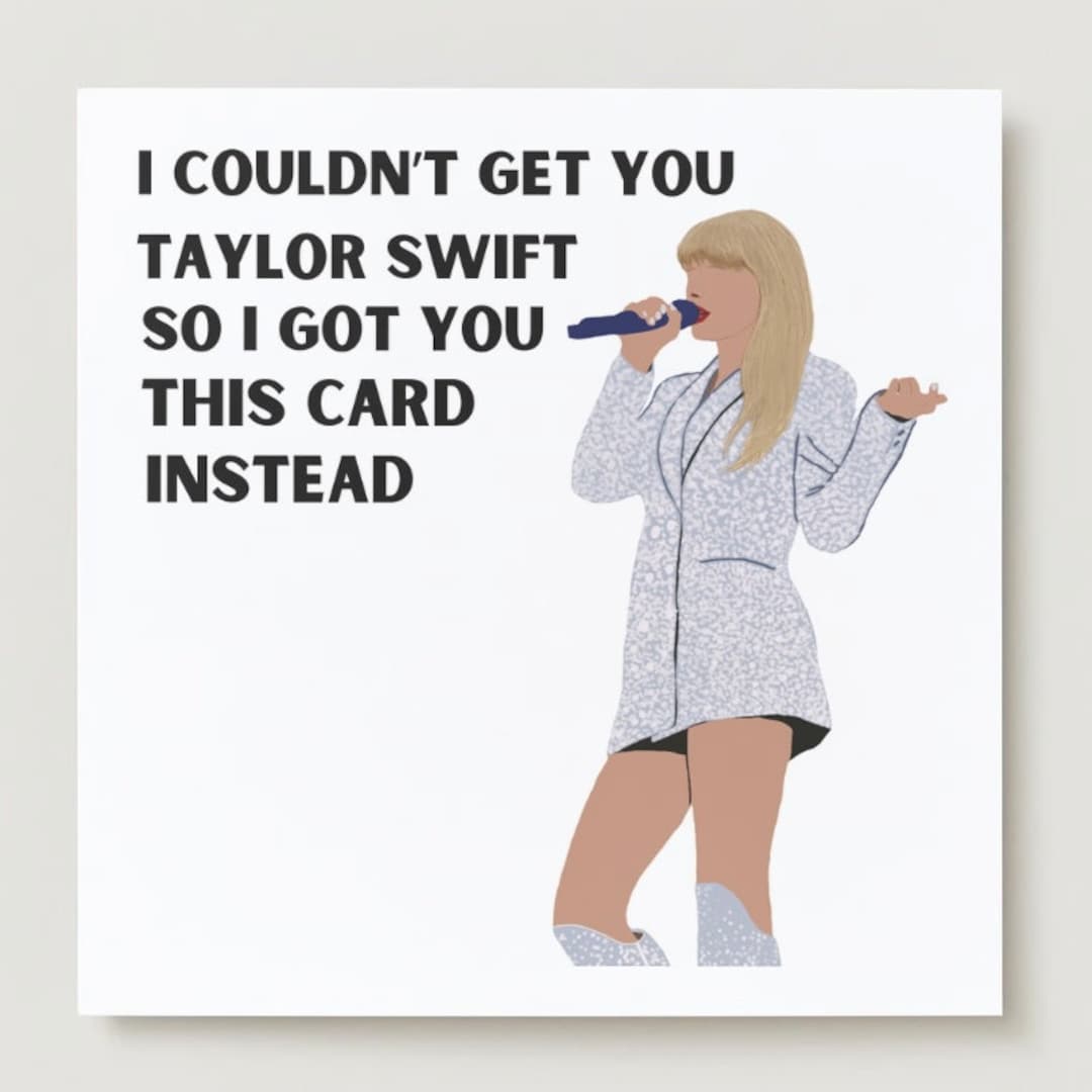 Taylor Swift Card - Etsy