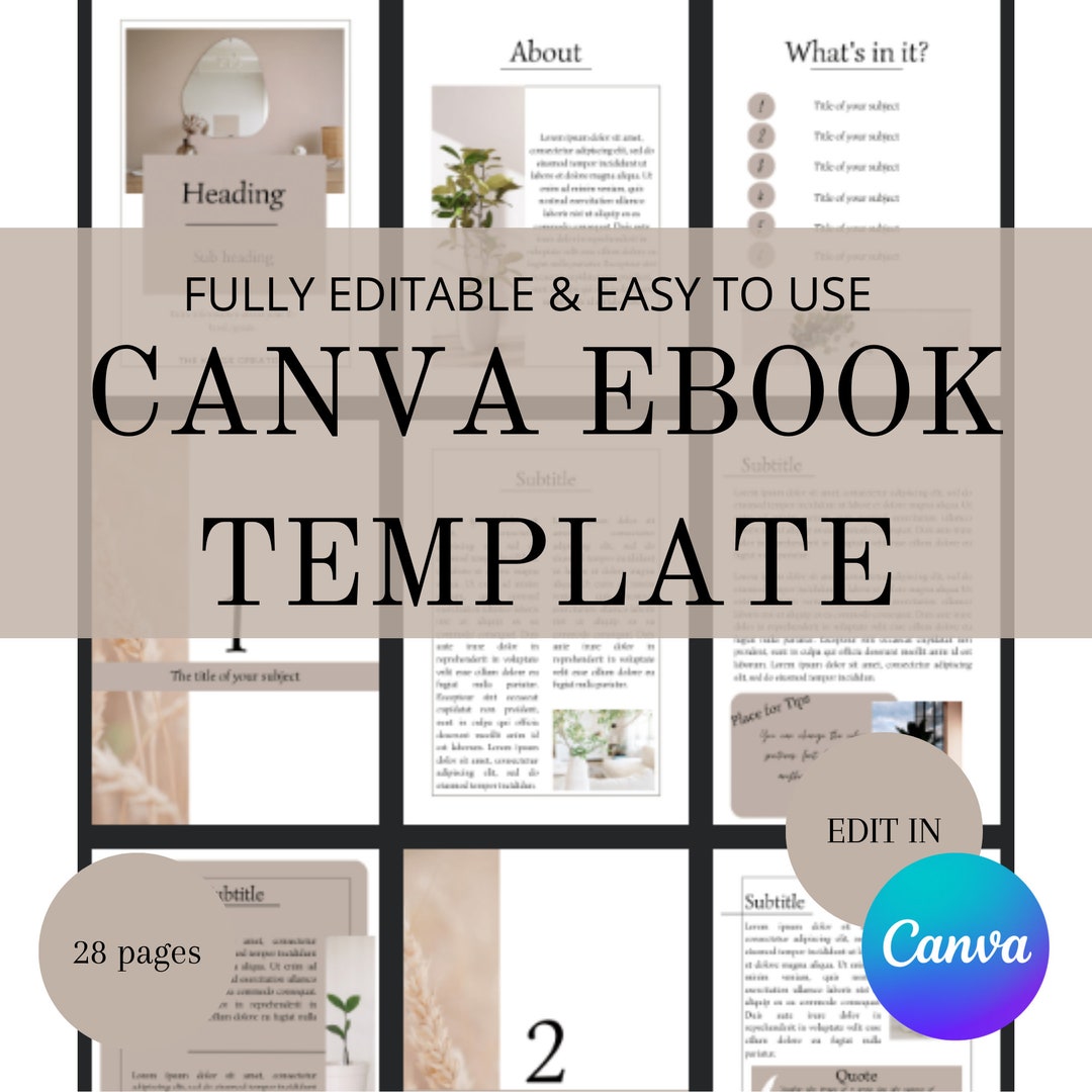 Ebook Template Canva Course Workbook Template Template for Creators - Etsy