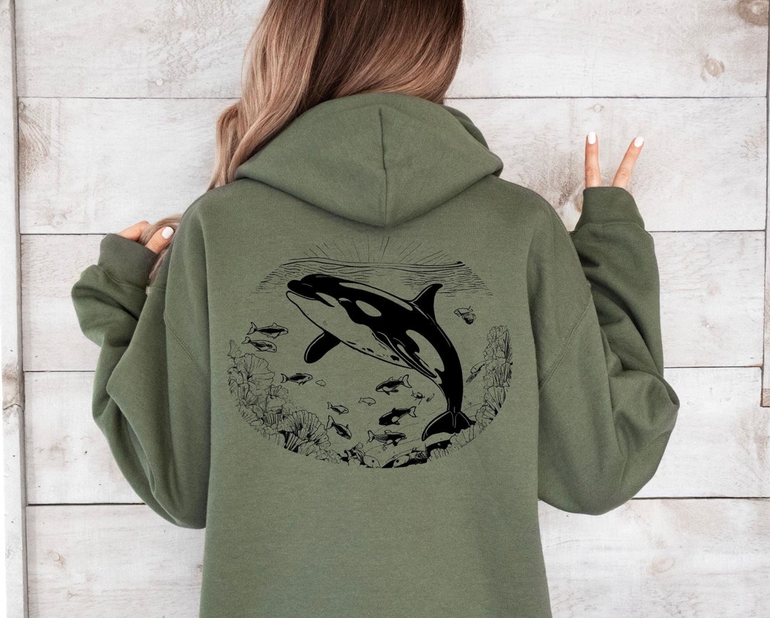 Whale Orca Sweatshirt Beach Hoodie Ocean Hoodie Coconut Girl Jesus ...