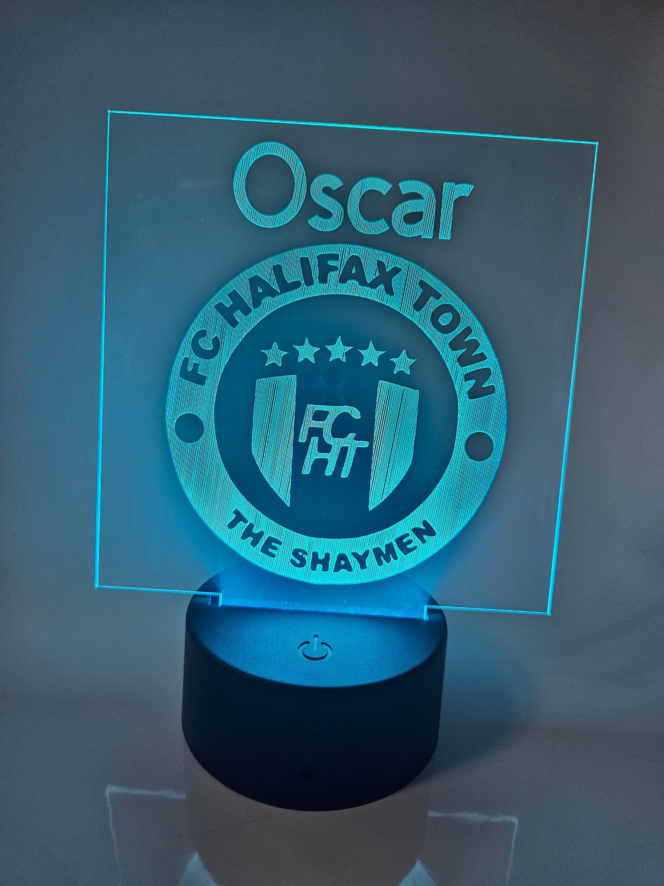 Personalised Football Munfc Everton Logo Night Light Engraved Gifts for ...