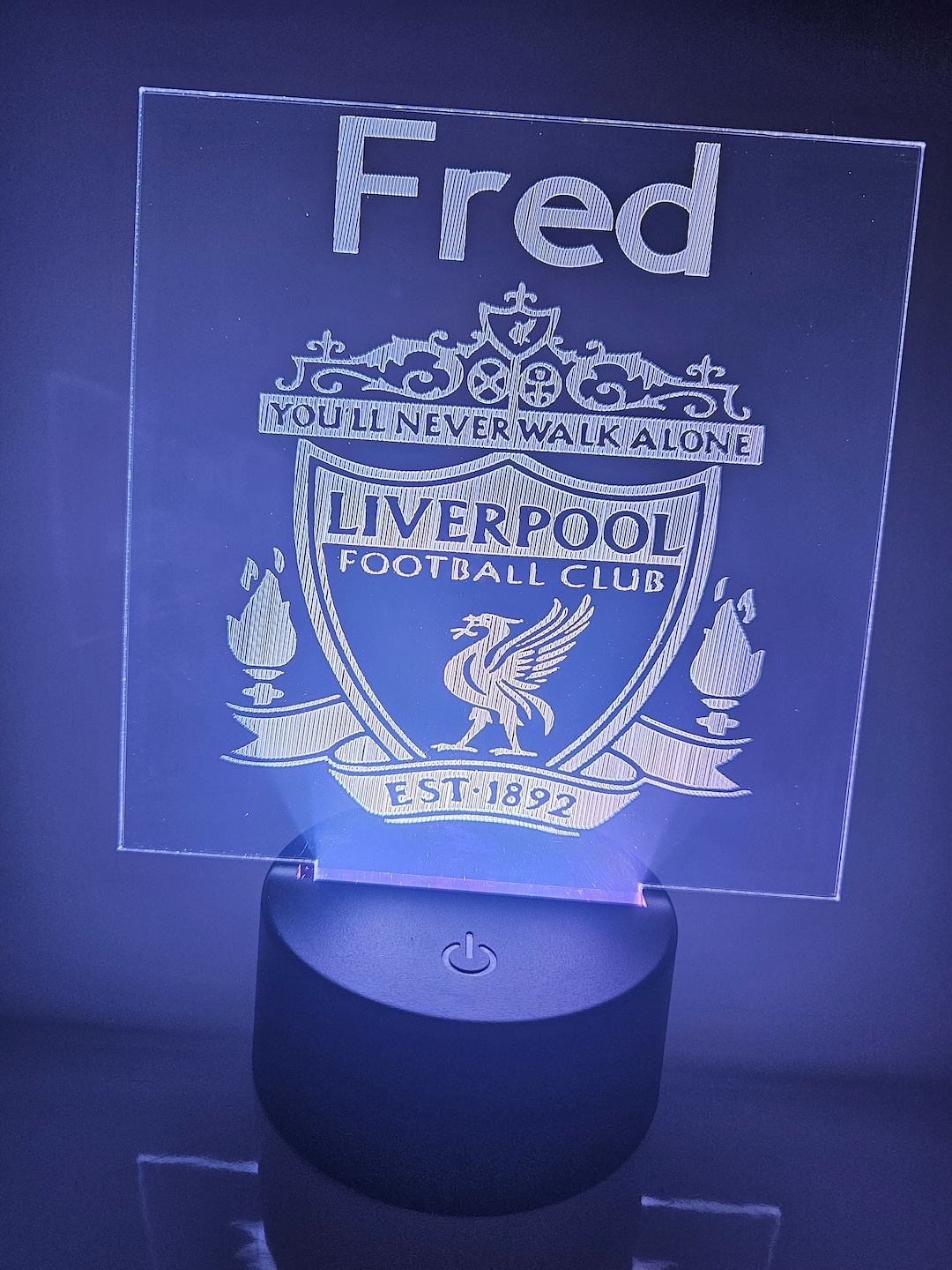 Personalised Football Munfc Everton Logo Night Light Engraved Gifts for ...