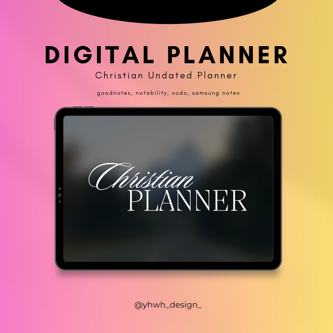 Christian Digital Planner | Undated Digital Daily Planner | Landscape ...