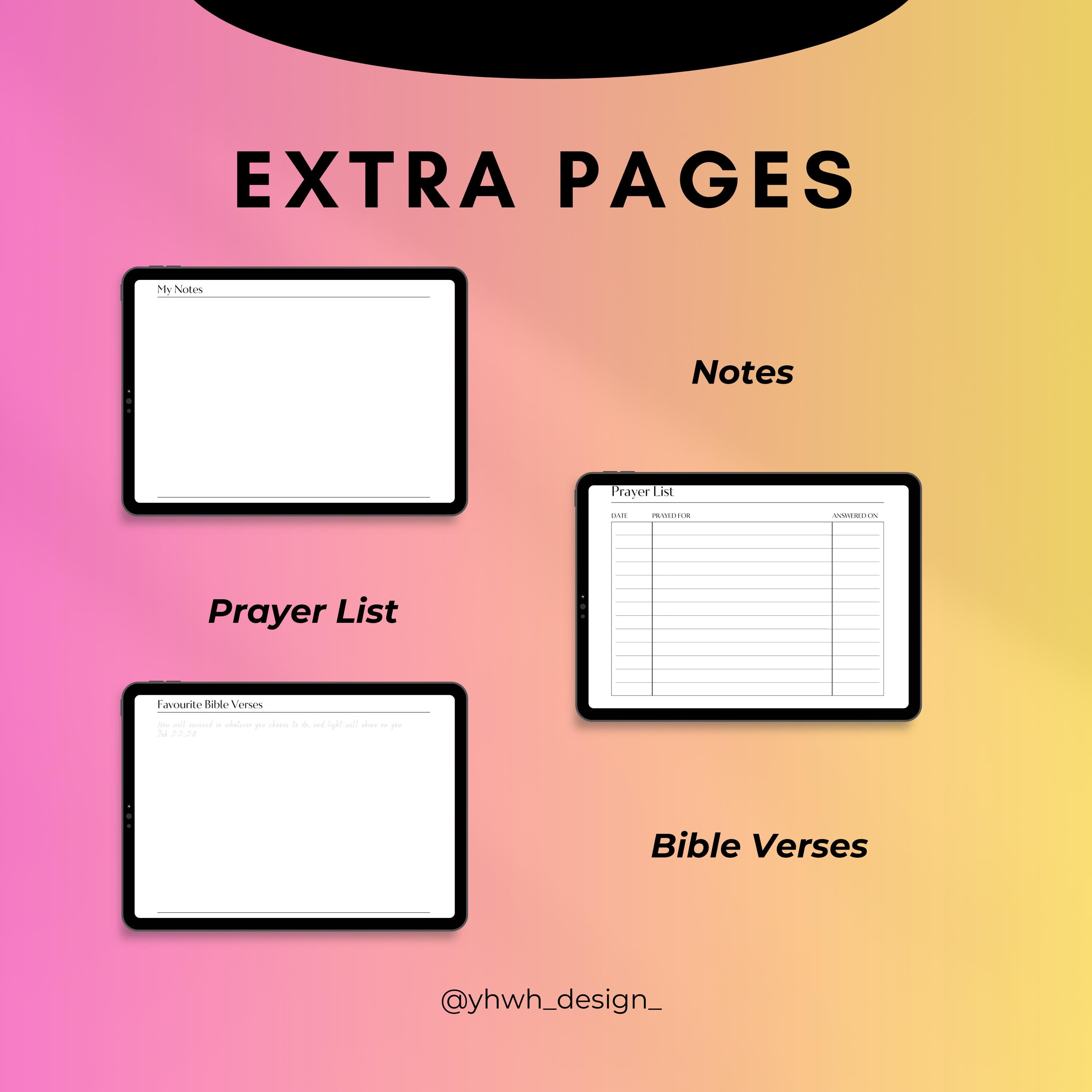 Christian Digital Planner | Undated Digital Daily Planner | Landscape ...