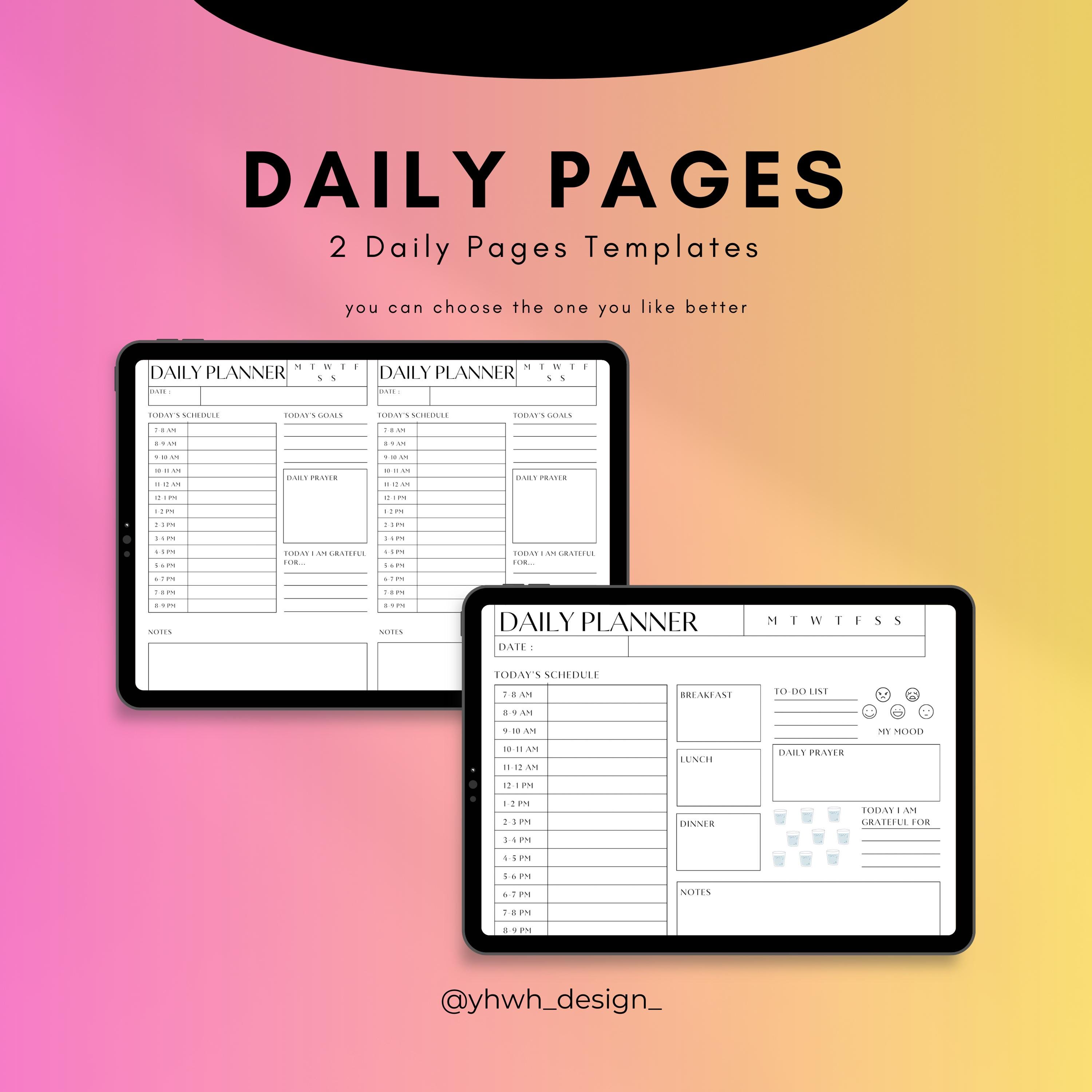Christian Digital Planner | Undated Digital Daily Planner | Landscape ...