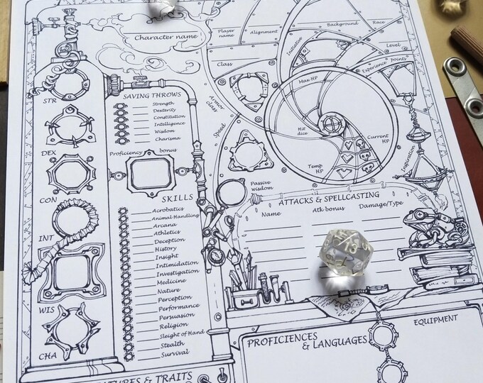 Written in the Stars - Downloadable Divination Character Sheet ...