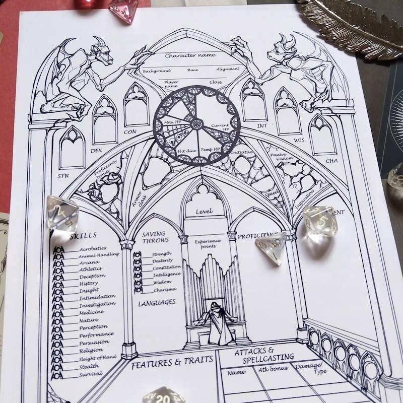Dnd Character Art Gothic - Etsy