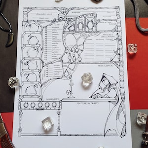 Dnd 5e Rogue Character Sheet / Printable Fillable PDF / Dungeon and ...