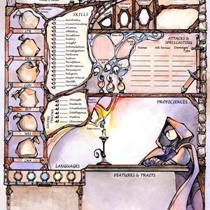 Dnd 5e Rogue Character Sheet / Fillable PDF Digital Download / Dungeon ...