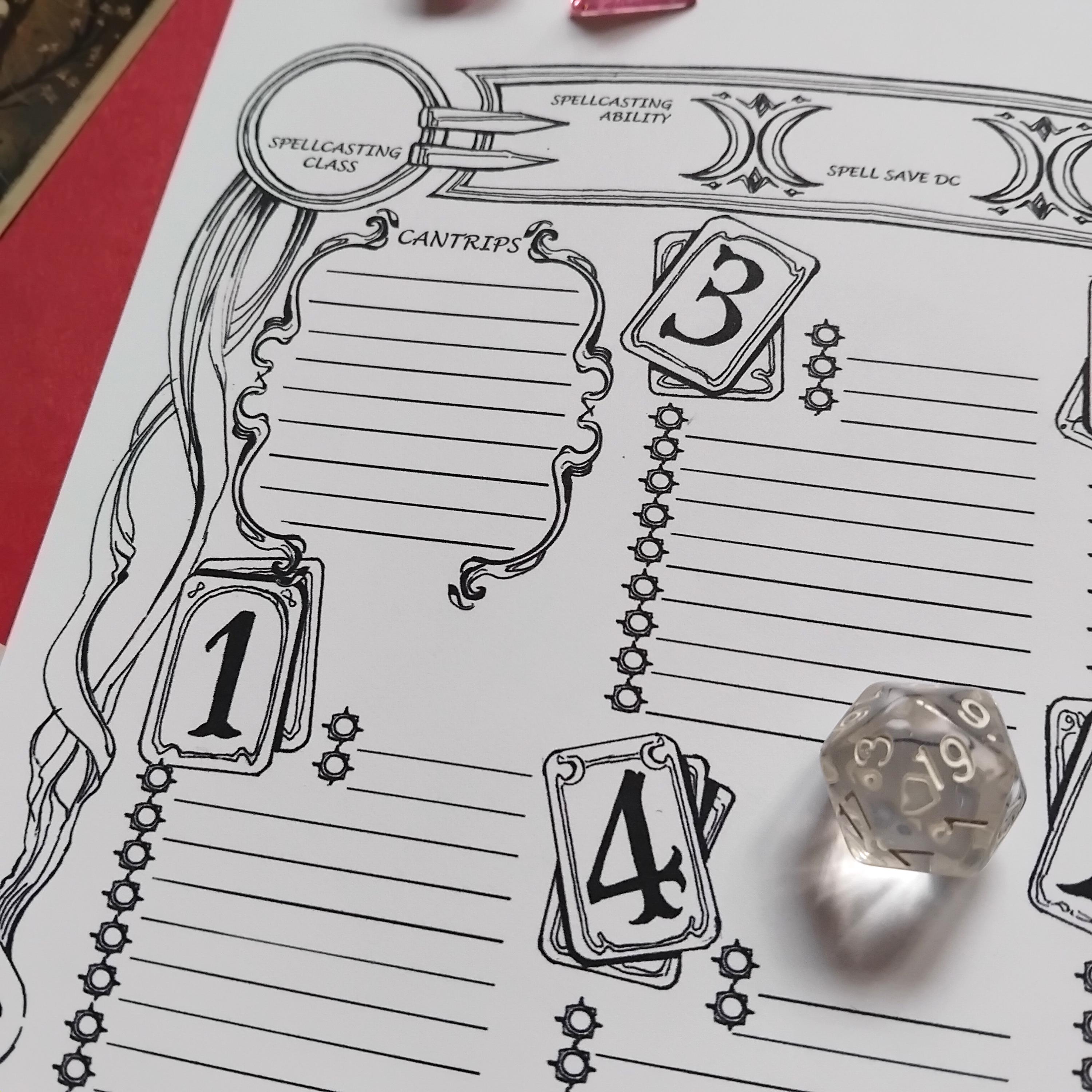 Dnd 5e Gothic Horror Character Sheet / Vampire Dark Fantasy Art ...