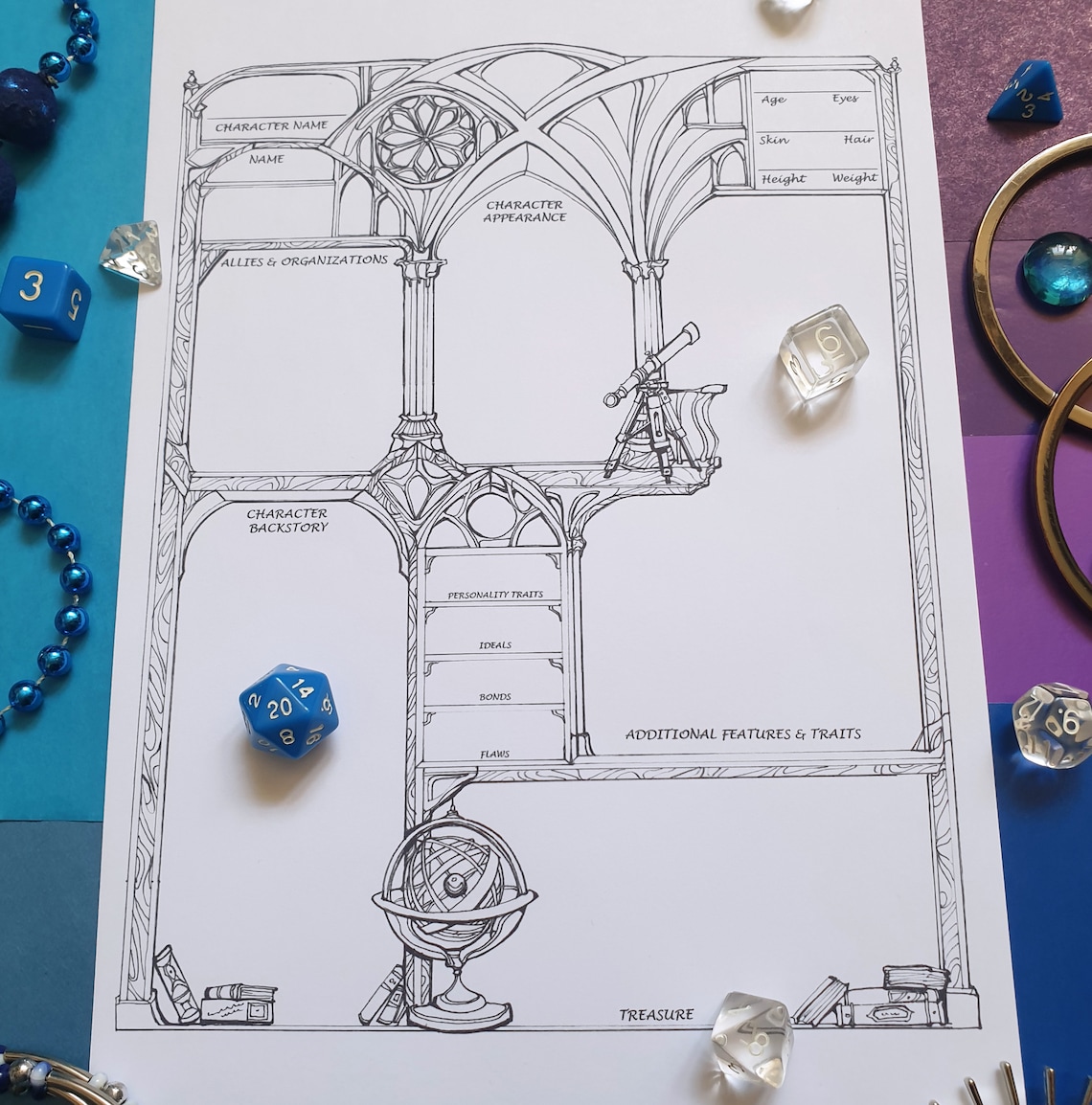 Dnd 5e Wizard Character Sheet / Printable Fillable PDF / Dungeon and Dragons Digital Download ...