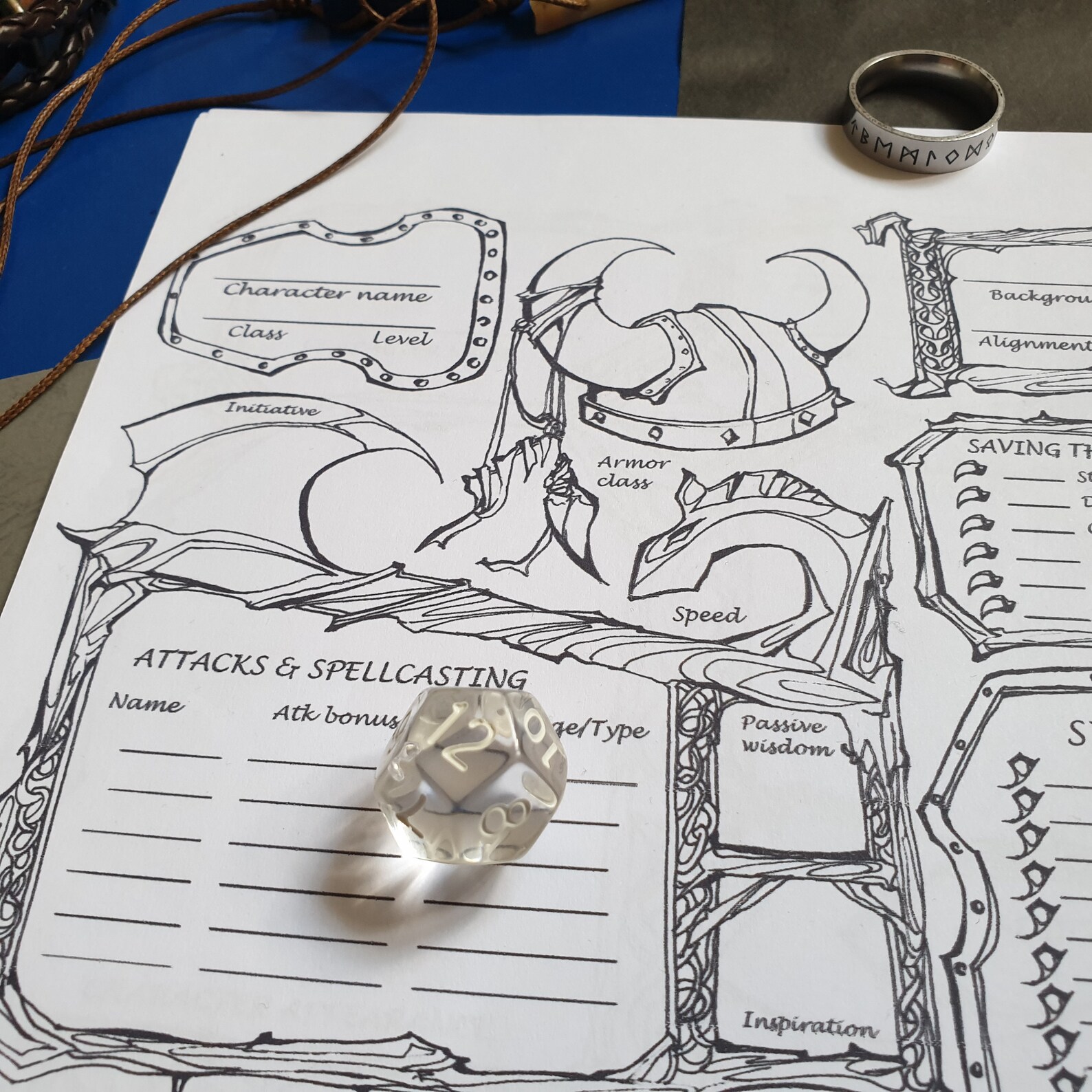 Dnd 5e Barbarian Character Sheet / Printable Fillable PDF / Dungeon and ...