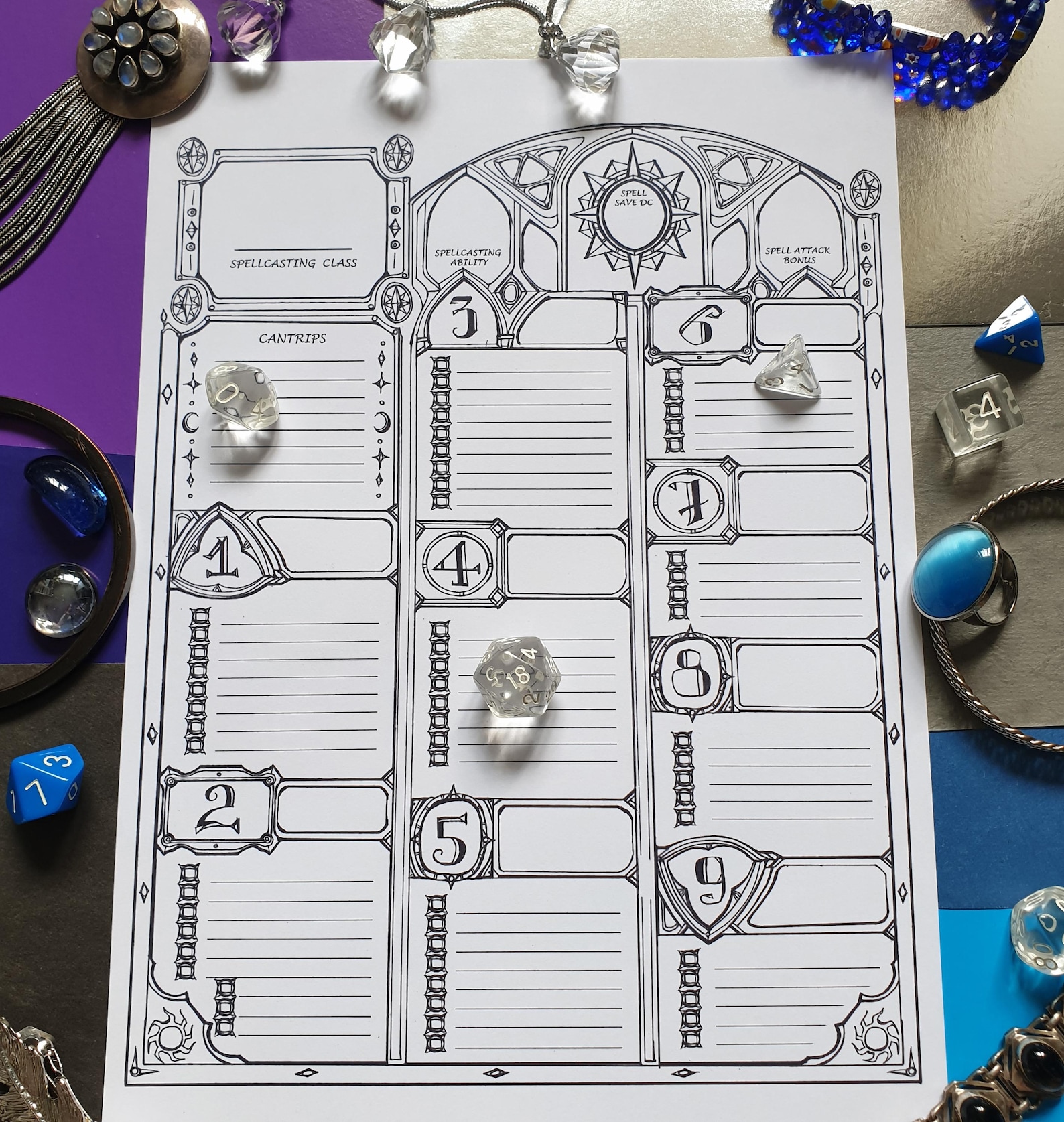 Dnd 5e Cleric Character Sheet / Printable Fillable PDF / Dungeon and ...