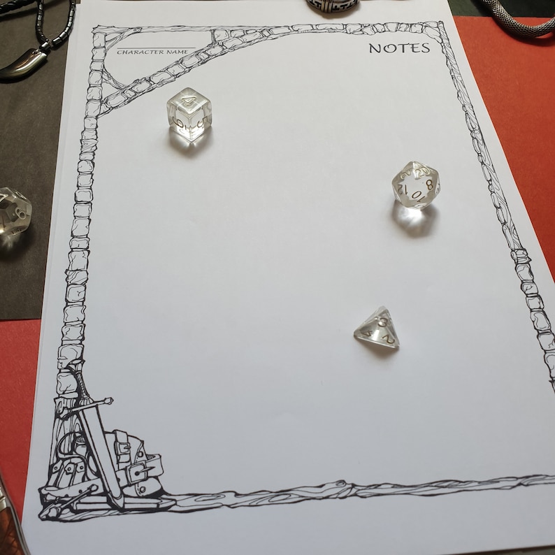 Dnd 5e Rogue Character Sheet / Printable Fillable PDF / Dungeon and ...