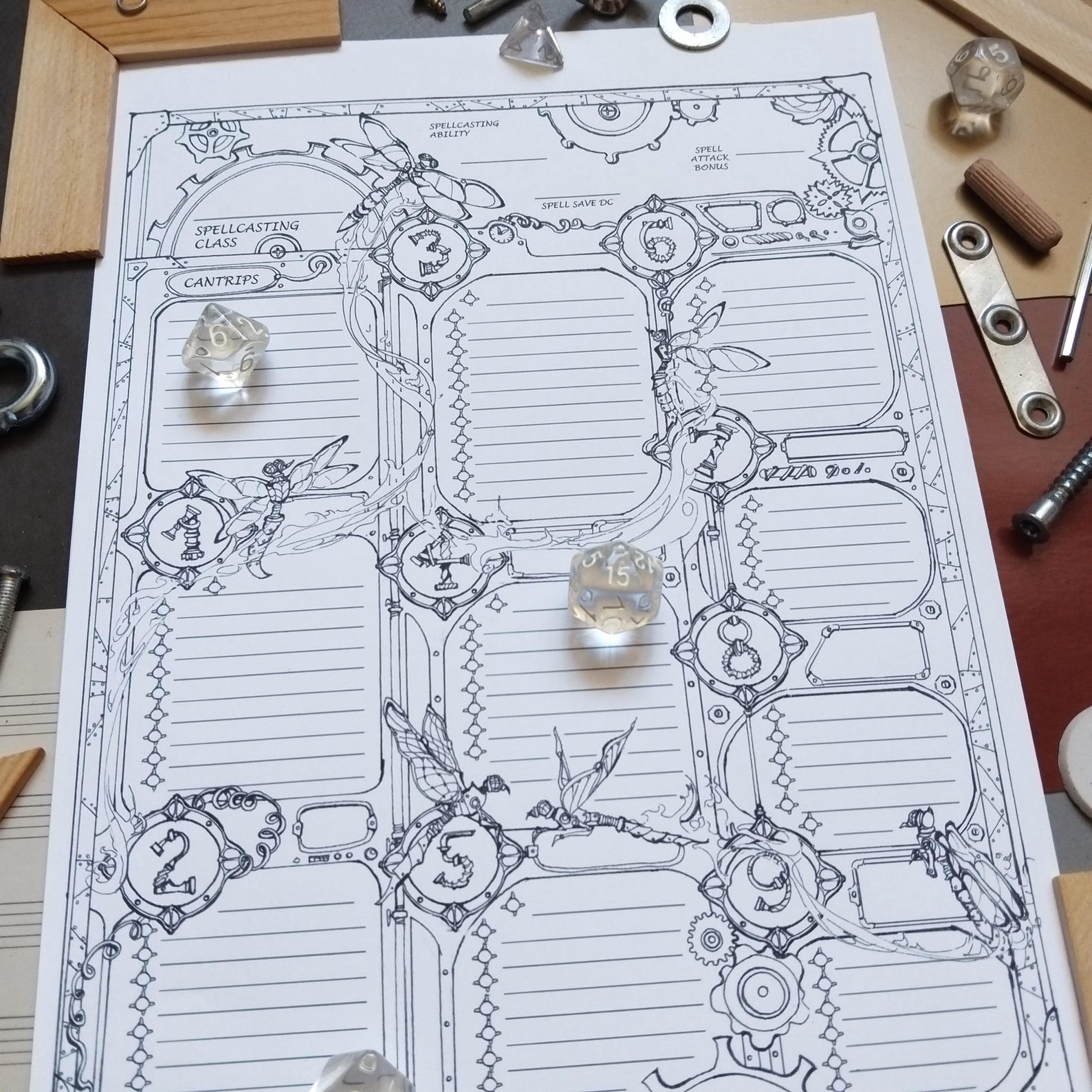 Dnd 5e Artificer Character Sheet / Printable Fillable PDF / Dungeon and ...