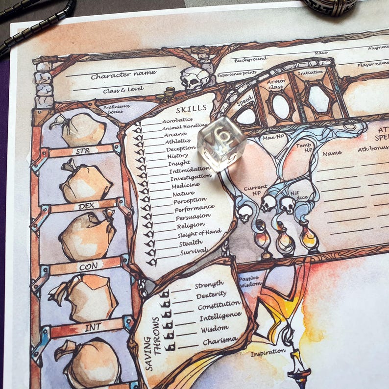 Dnd 5e Rogue Character Sheet / Fillable PDF Digital Download / Dungeon ...