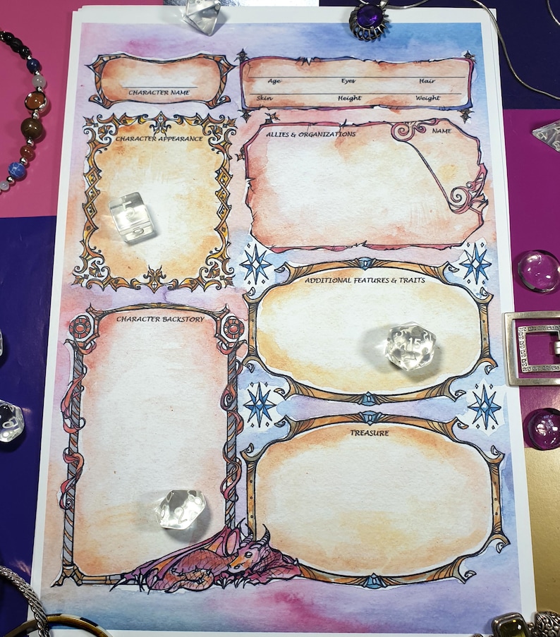 Dnd 5e Sorcerer Character Sheet / Fillable PDF Digital Download ...