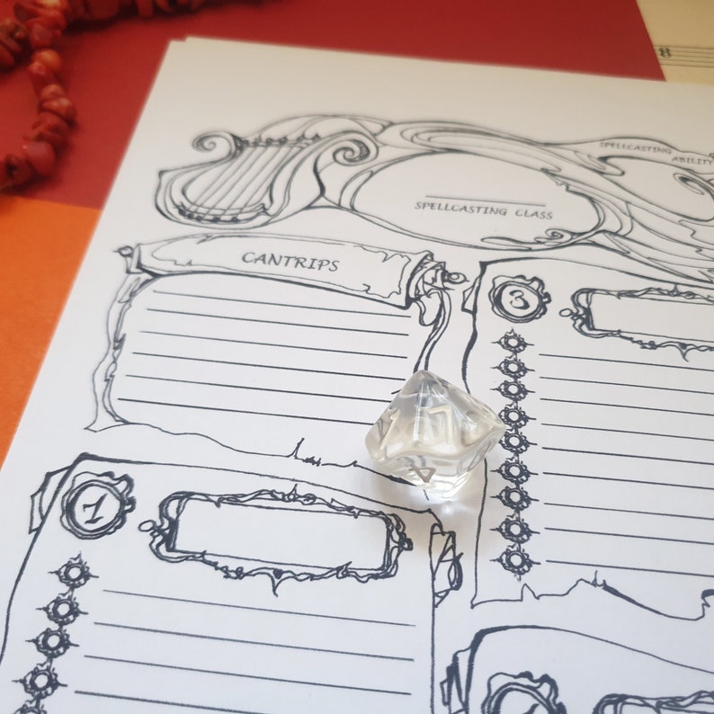 Dnd 5e Bard Character Sheet / Printable Fillable PDF / Dungeon and ...